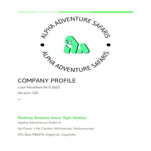 Alpha Adventure Safaris-Uganda tour company profile | PDF