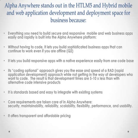 Alpha Anywhere - For Building Enterprise-class Mobile and Web apps Fast ...