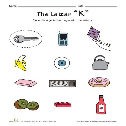 Alphabet phonics-k | PDF
