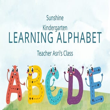 ALPHABET LEARNING TEMPLATES FOR KINDERGARTEN KIDS | PPTX