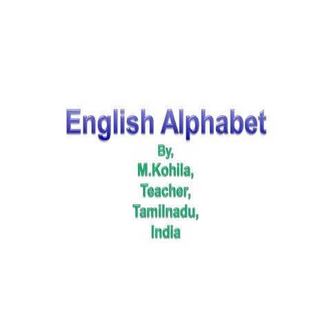 English Alphabet | PPT