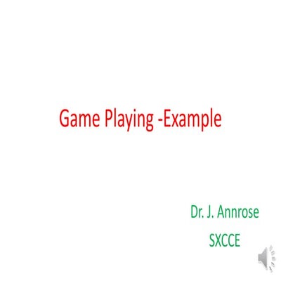 Game Playing -Example | PPT