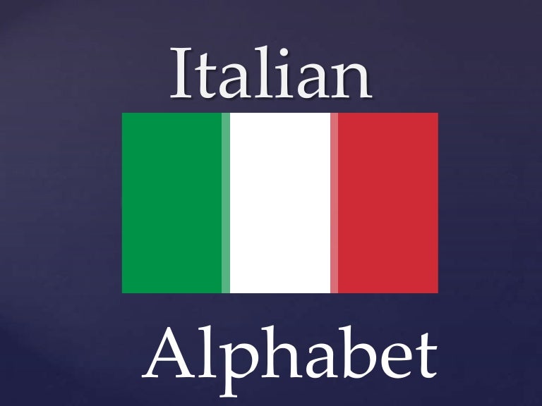 Alphabet italian