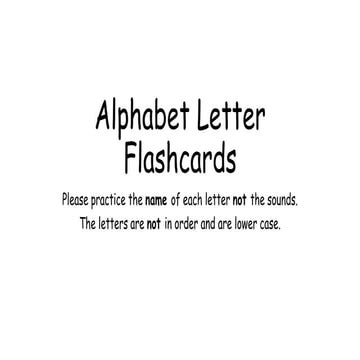 Alphabet Letter Flashcards | PPTX