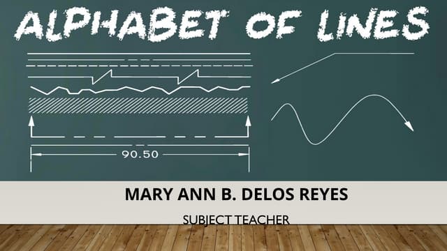 Alphabet of Lines (in technical drawing) | PPTX