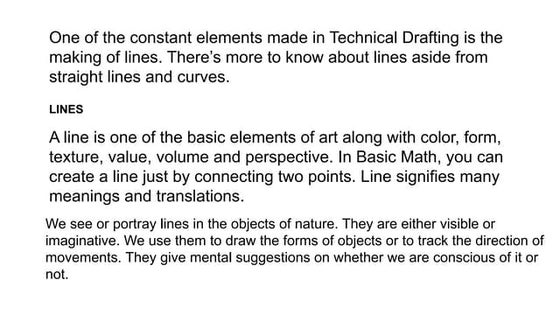 TLE 9 (Technical Drafting) - Alphabet of Lines | PPT