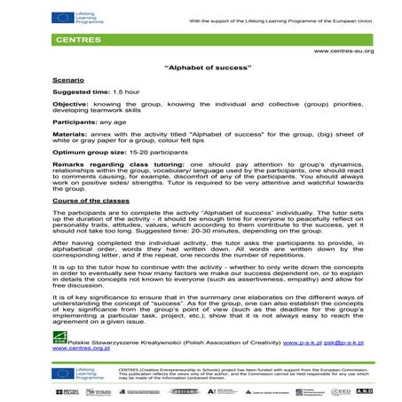 Alphabet of success exercise | PDF