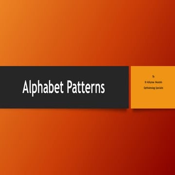 Alphabet patterns | PPTX