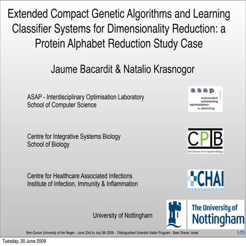 Extended Compact Genetic Algorithms And Learning Classifier Systems For Dimensionality Reduction 0835