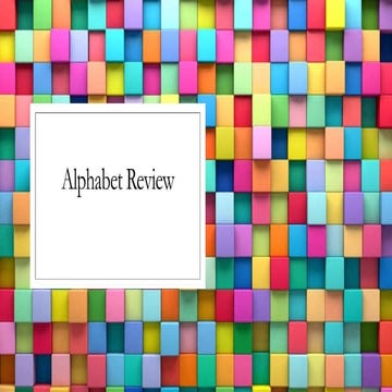 Alphabet review powerpoint | PPTX | Desktop Publishing | Computer ...