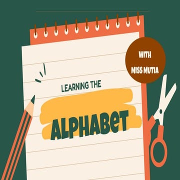 Presentation of Alphabets (A to Z) for K2 Level | PPTX