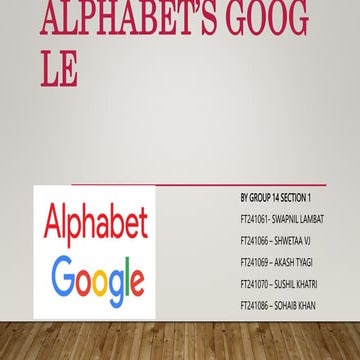 Case 19 Google Is Now Alphabet—But What’s the Corporate | DOCX
