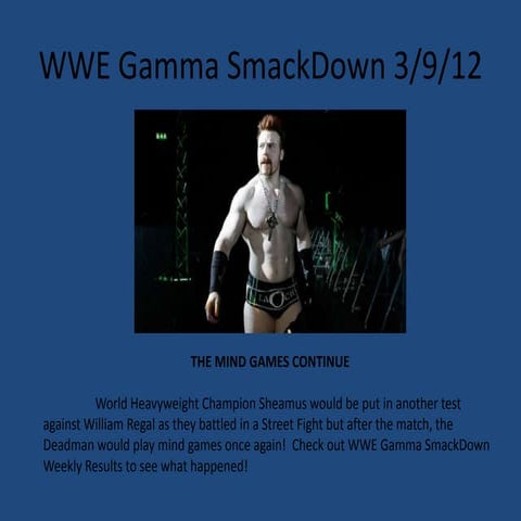 WWE Alpha Raw & WWE Gamma SmackDown | PPTX