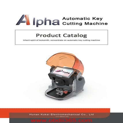 Kukai Alpha key cutting machine user manual obdii365 | PDF