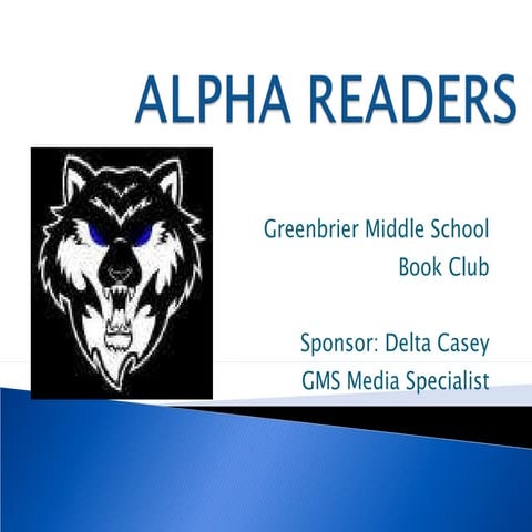 Alpha Readers Book Club | PPT