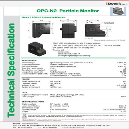 Alphasense pm2.5 sensor opc-n2 | PDF