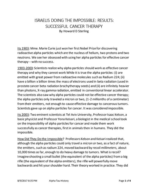 Alpha Tau Medical--Effective Cancer Therapy | PDF