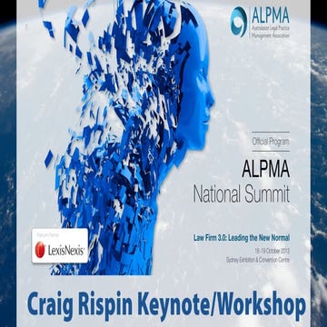 ALPMA - Craig Rispin's Keynote & Workshop 18 Oct 2013 | PPT