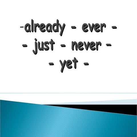 Already ever - never - just - yet | PPT