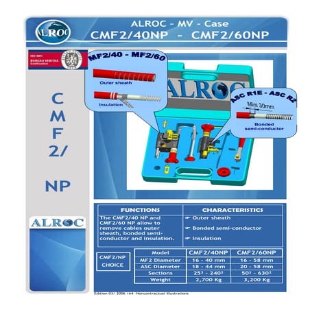 Alroc CMF2/NP Cable Preparation Tool Kits | PDF