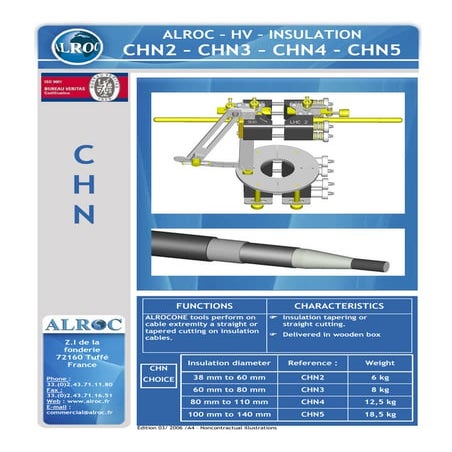 Alroc CHN Insulation Chamfering Tools - Insulation Tapering / Cutting ...