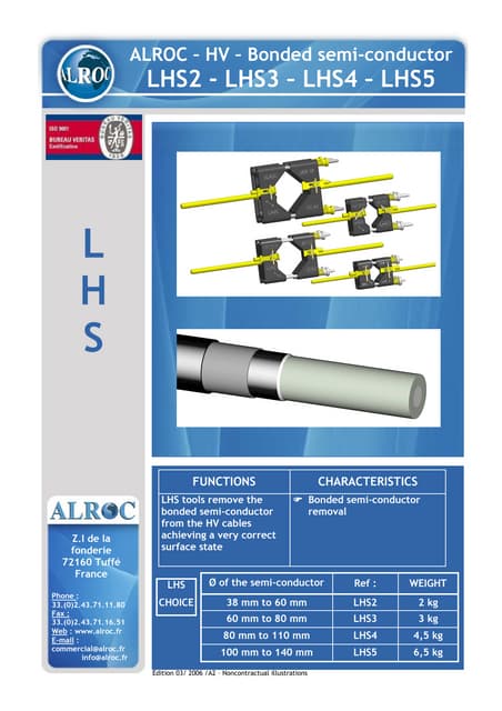 Alroc LHM Peelable Semi Conductor - Alroc Screen Scoring Tools | PDF