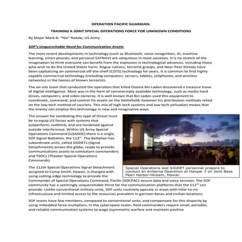 1st SQD Commo Plannex | PPT