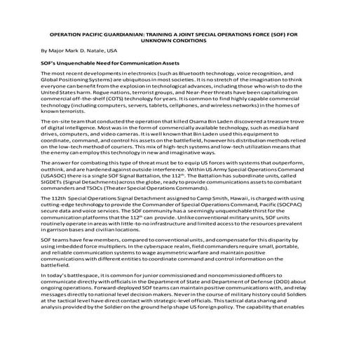 ALSA article - SOF Operation Pacific Guardian | DOCX