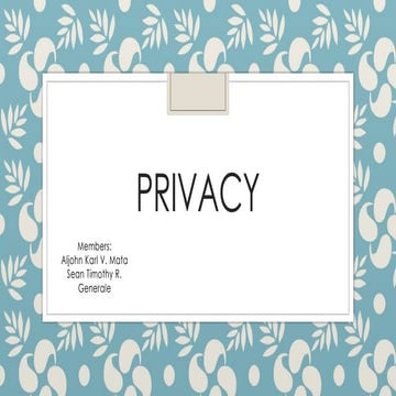 Presentation Respecting Privacy Pptx Pdf Pptx