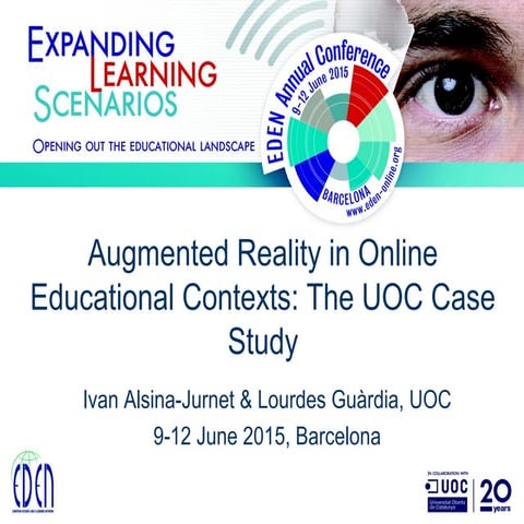 Augmented Reality in eLearning: The UOC Case Study | PPT