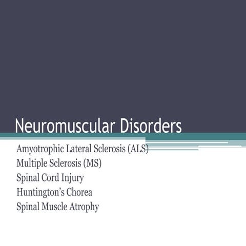 Neuromuscular Disorders | PPT