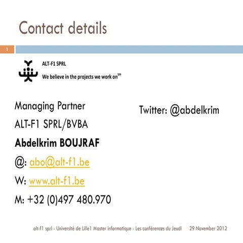 ALT-F1.BE : The Accelerator (Google Cloud Platform) | PDF
