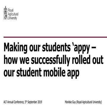 Making our students ‘appy – how we successfully rolled out our student ...