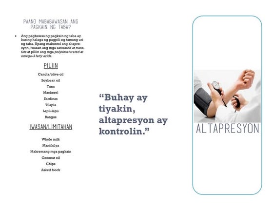 ALTAPRESYon management adults guidelines tagalog | PPTX