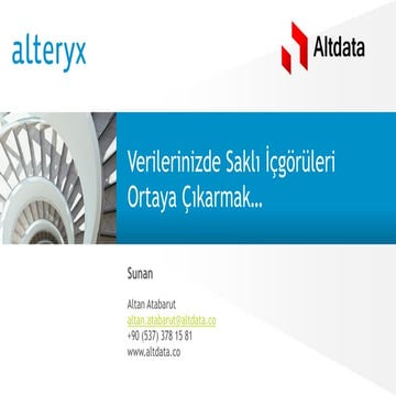 Altdata Alteryx veri analitiği 2016 | PPT