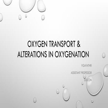 alteration of the oxygenation in oxygenation needs VII unit | PPT