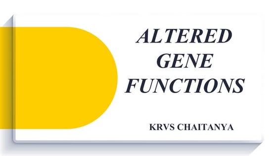 ALTERED GENE FUNCTIONS: MUTATION DELETION LOH TRANSLOCATION | PDF ALTERED GENE FUNCTIONS: MUTATION DELETION LOH TRANSLOCATION | PDF