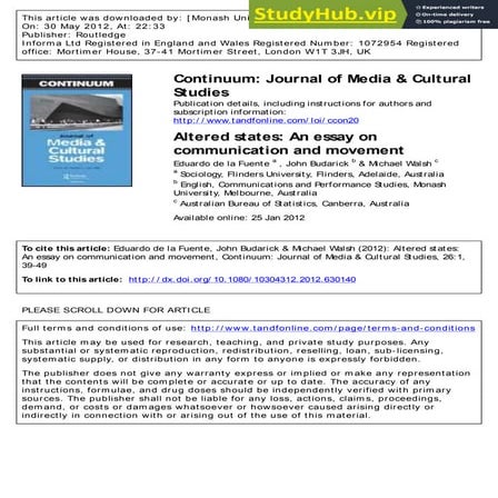 Altered States An Essay On Communication And Movement | PDF