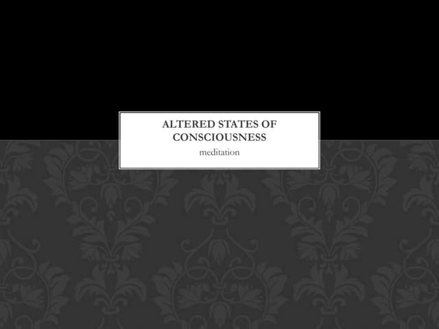 Lesson 1 what is consciousness