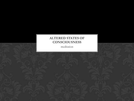 Lesson 1 what is consciousness | PPT