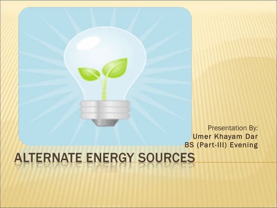 Alternative Energy PowerPoint | PPTX