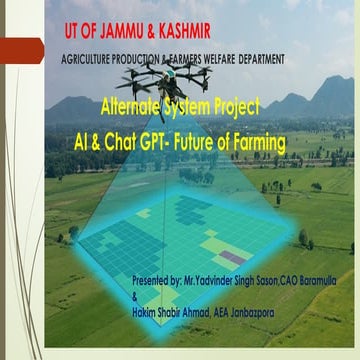 Alternate System, AI, Chat GPT.,Future of Agriculture | PPTX