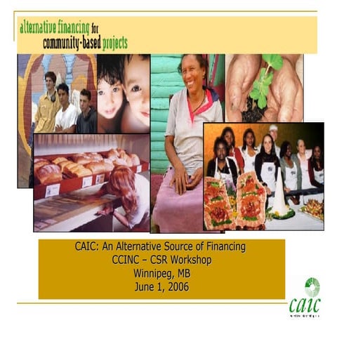 Alternative Financing For Community Based Projects | PPT | Business ...