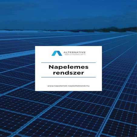 Alternative Solutions Kft - napelem rendszer kivitelezés | PDF