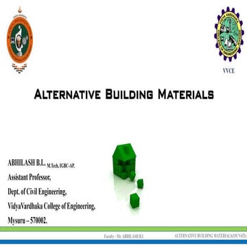 Alternative building materials m 3 | PDF