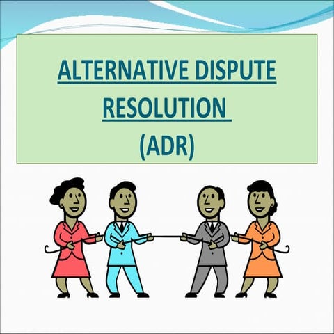 Alternative dispute resolution[1] | PPT | Law