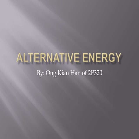 Alternative energy | PPT
