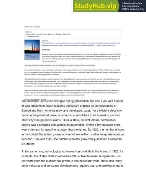 Alternative sources of energy | PPT