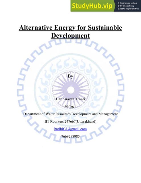 Energy project report on hydropower | PDF | Power and Energy Industry ...