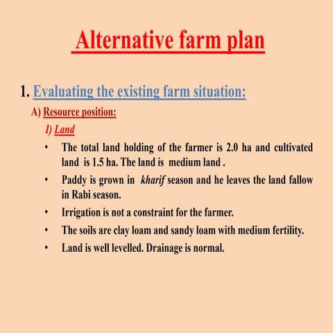 Alternative farm plan | PPTX